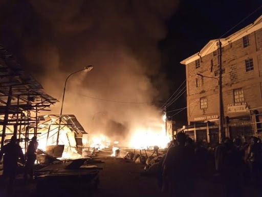 (Photos)Annual ritual? Fire guts Gikomba market again
