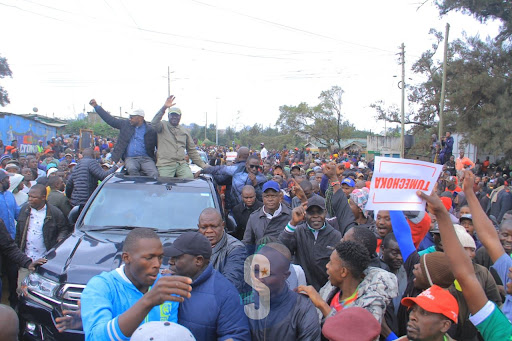 Raila arrives at Kamukunji for Saba Saba rally