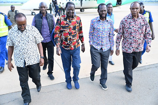 Raila arrives in Kisumu ahead of speaker's election Tuesday