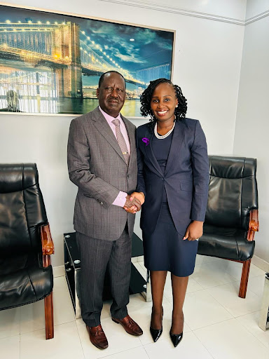 She has my support! Raila after meeting LSK boss candidate Faith Odhiambo