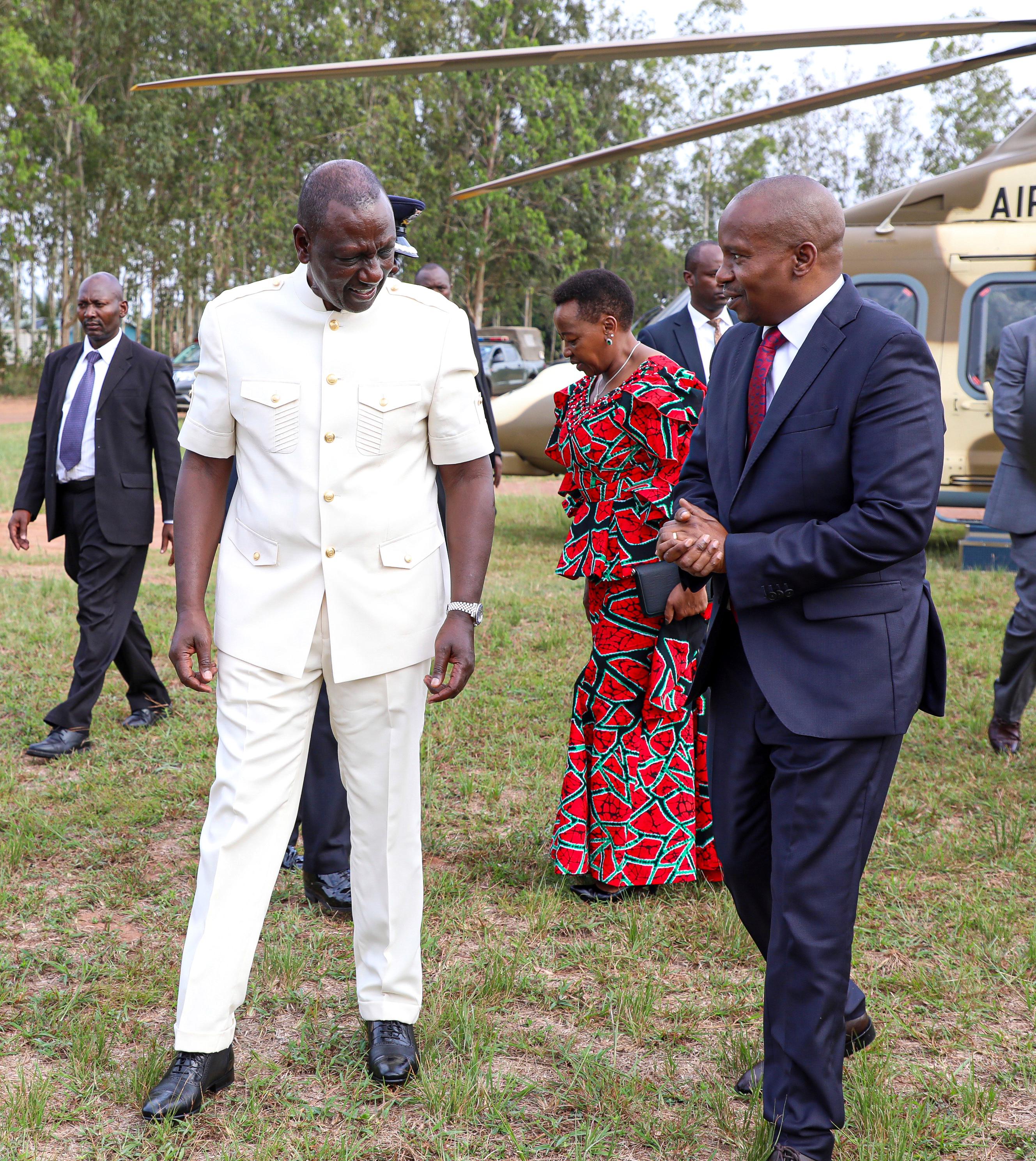 [PHOTOS] Ruto arrives in Kwale for Mashujaa Day