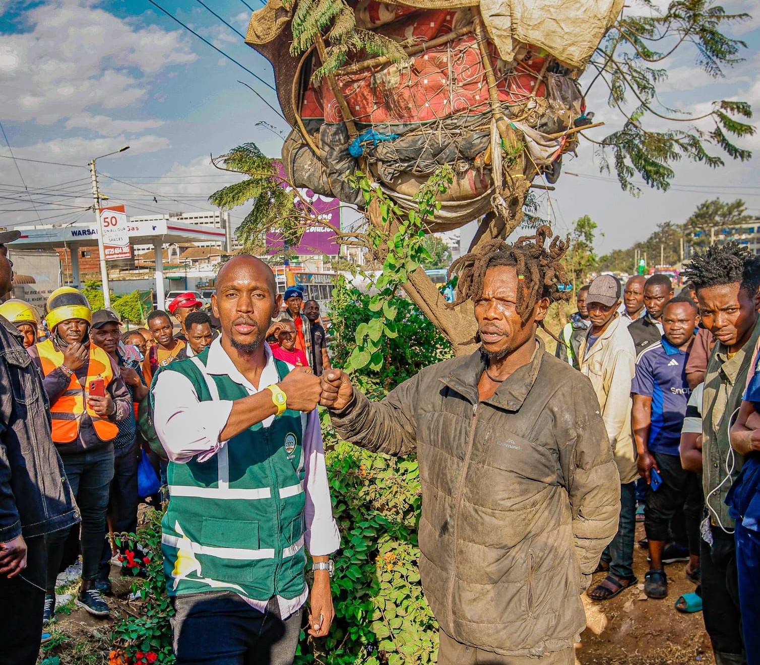 Mosiria reveals incredible transformation of man he rscued from tree on ...