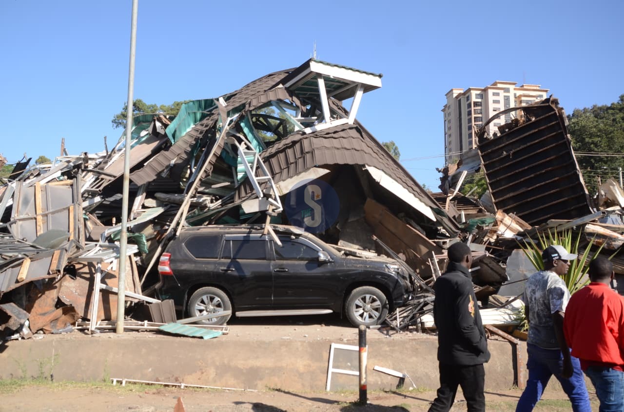 [PHOTOS] Crushed vehicles as Wamatangi's businesses near Nyayo Stadium ...